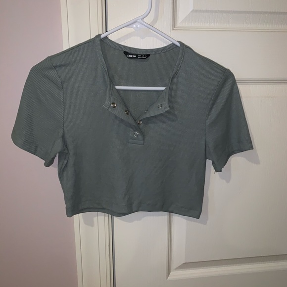 Tops | Sage Green Crop Top | Poshmark